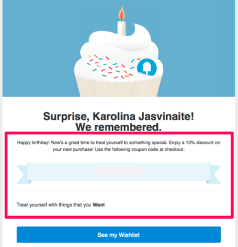 Birthday emails: Example & best practices