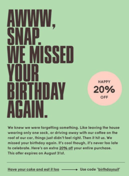 7 of the best birthday email examples we’ve seen