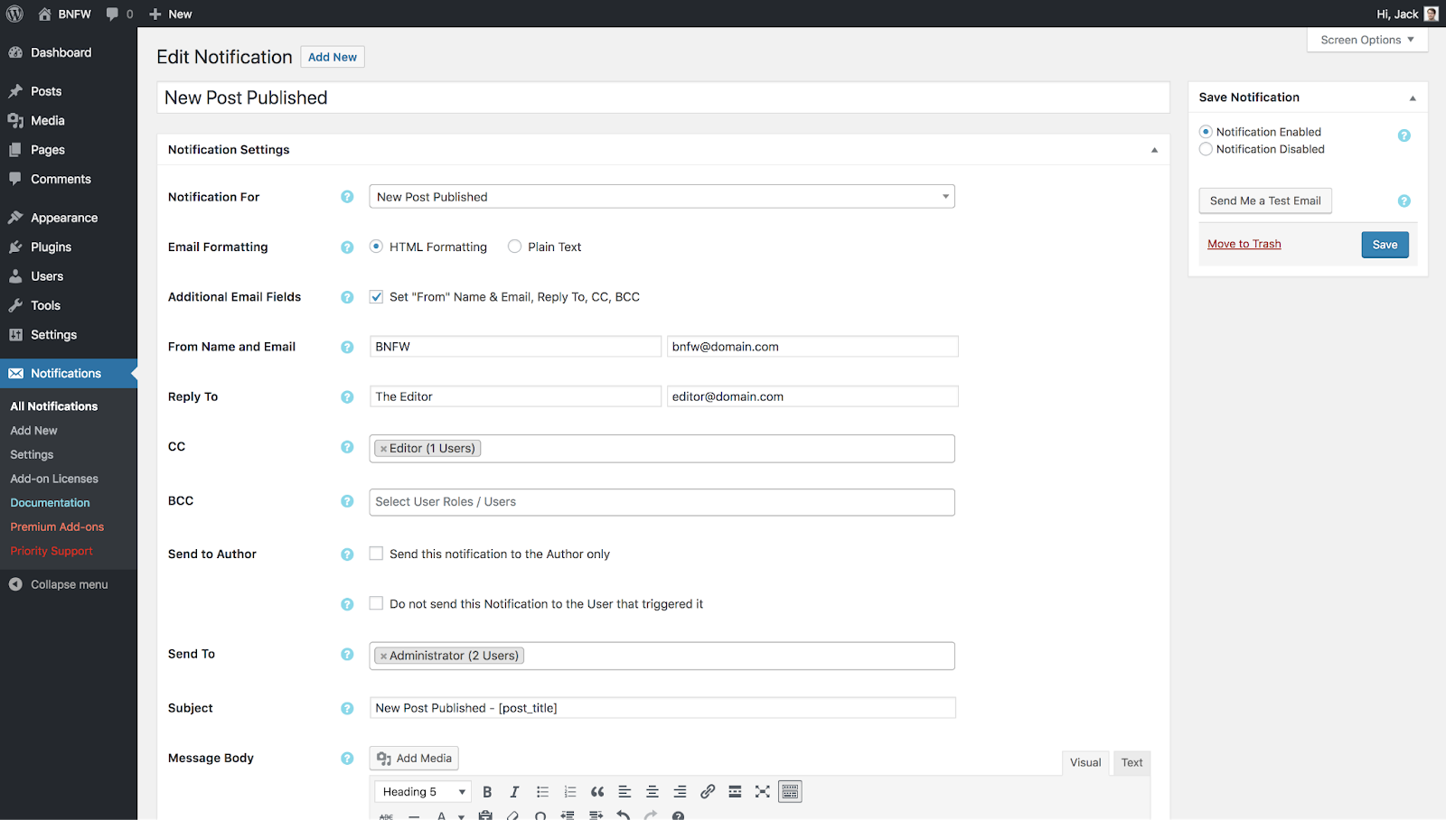 How to send a WordPress new user registration email for beginners