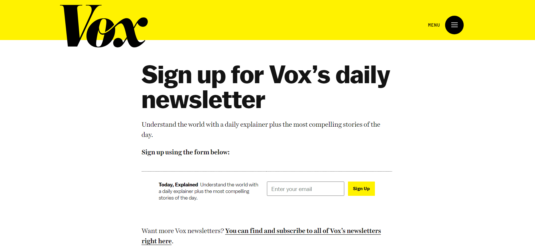 25 email newsletter signup examples for 2025
