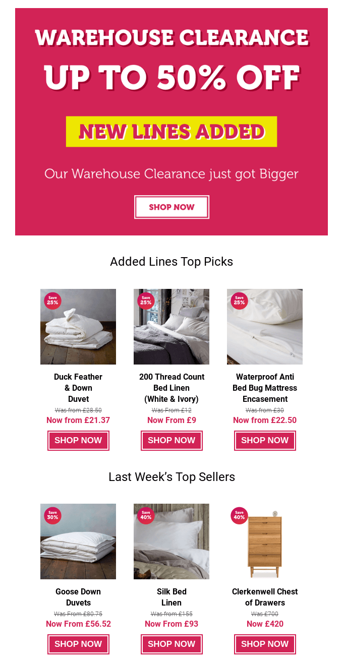 7 clearance email examples for your next sales season