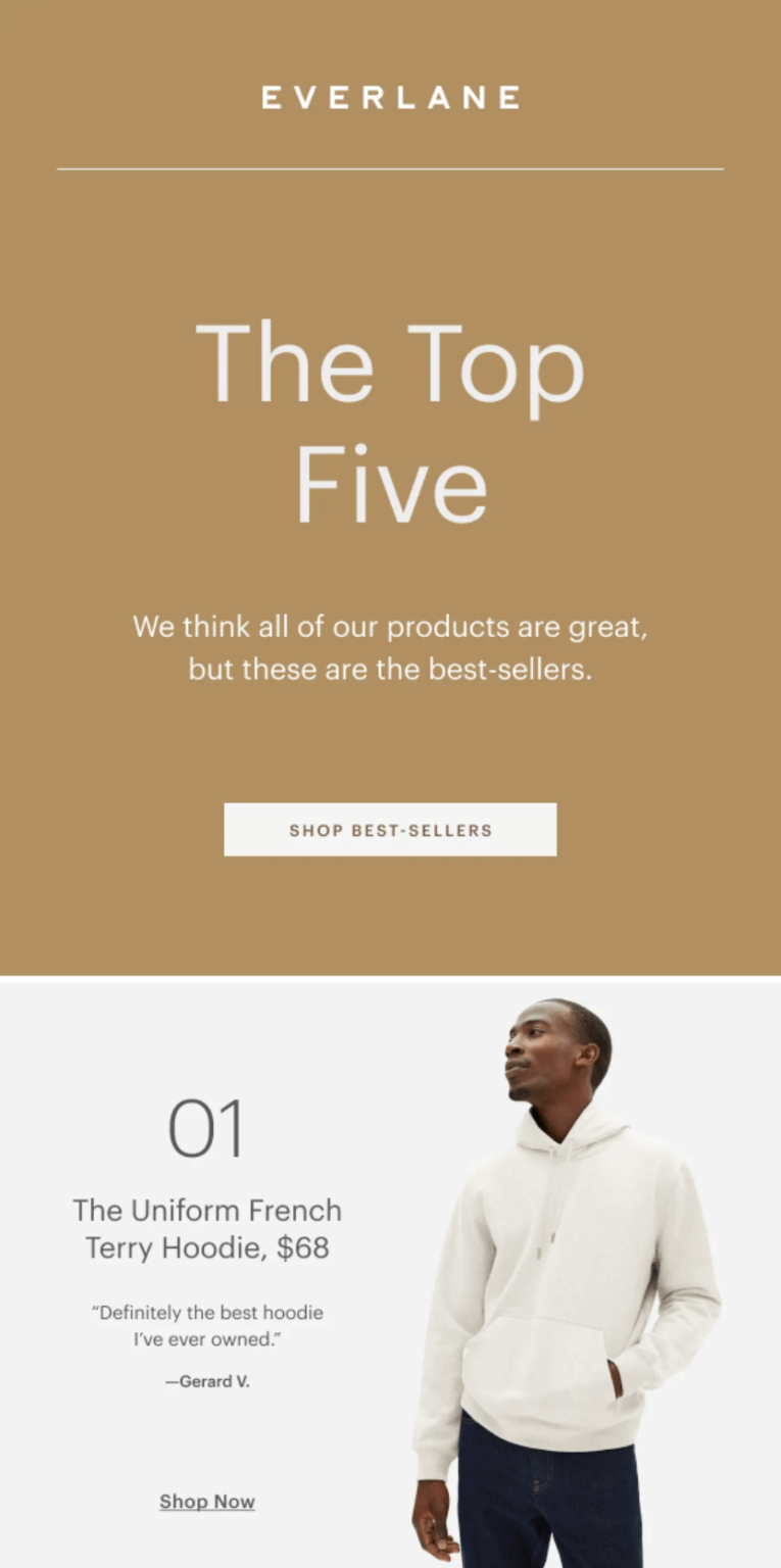 9 Best Sellers Email Examples to Showcase Your Top Products