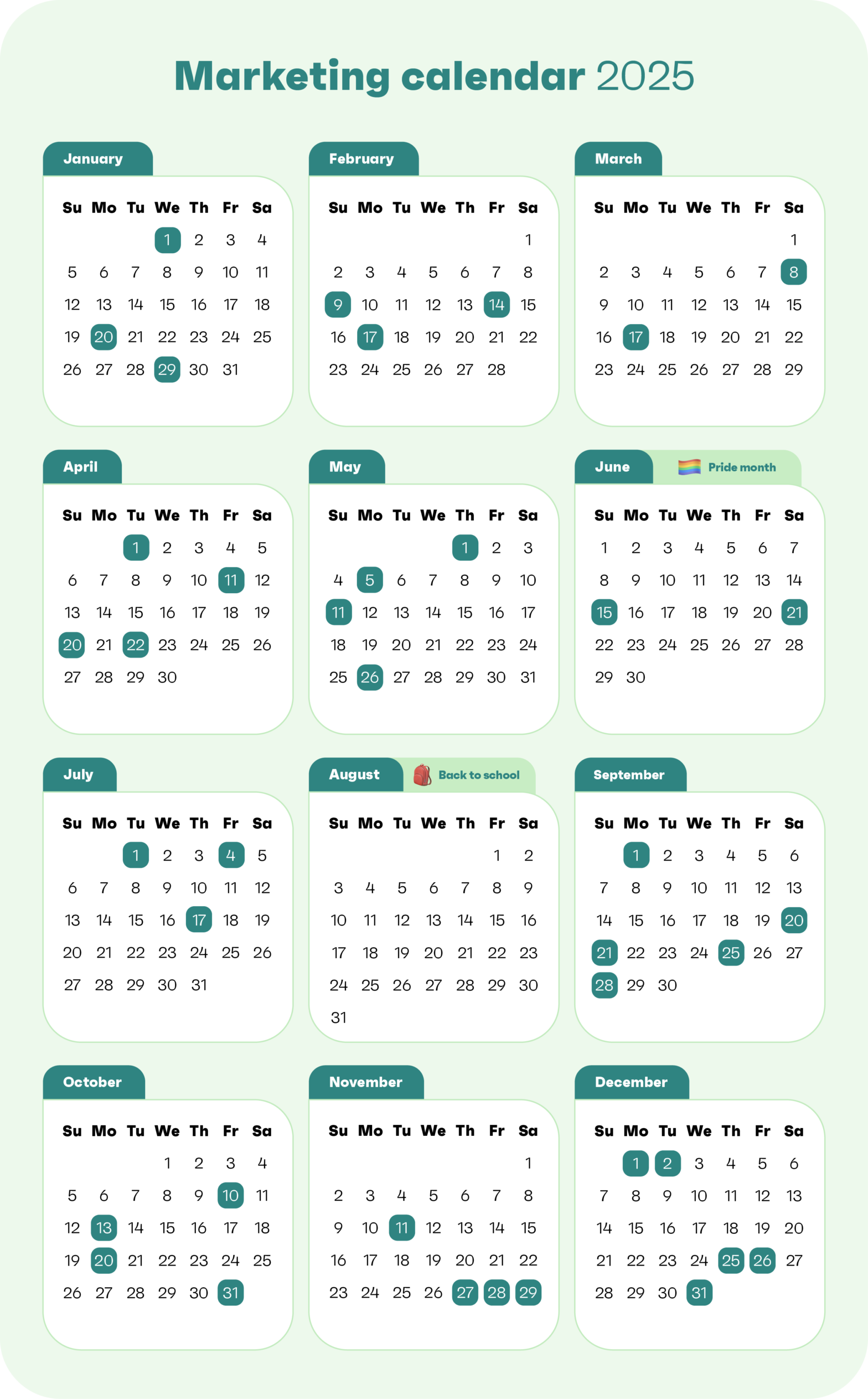 The 2025 marketing events calendar: Key dates to boost sales