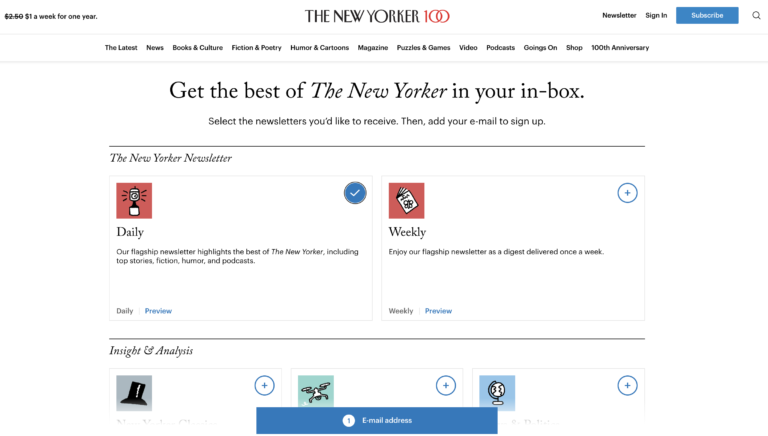 25 Email Newsletter Signup Examples for 2025