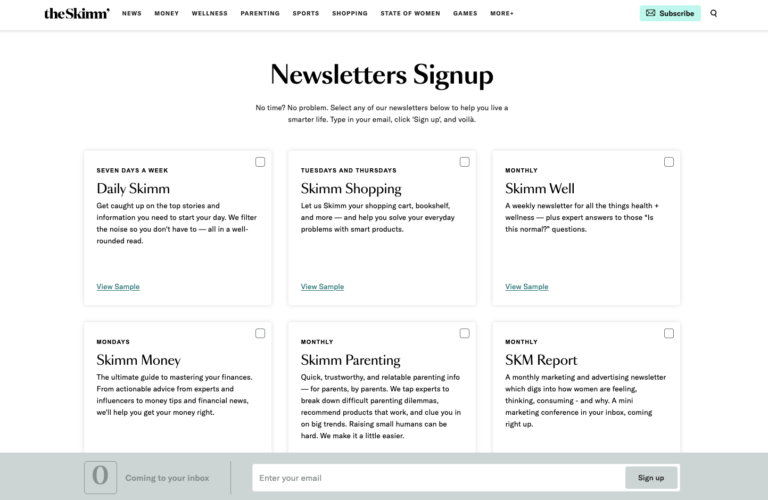 25 Email Newsletter Signup Examples for 2025
