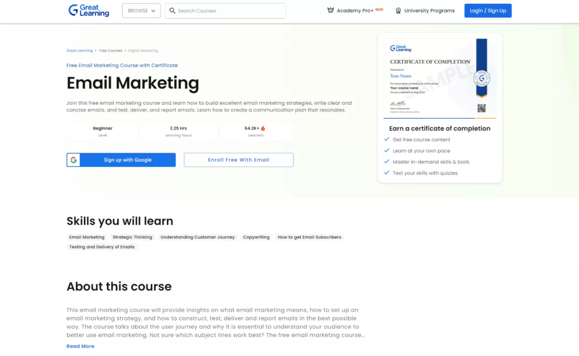 10 Best Email Marketing Courses (Free & Paid)