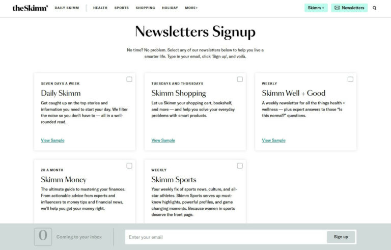 25 Newsletter Signup Examples That Convert in 2026