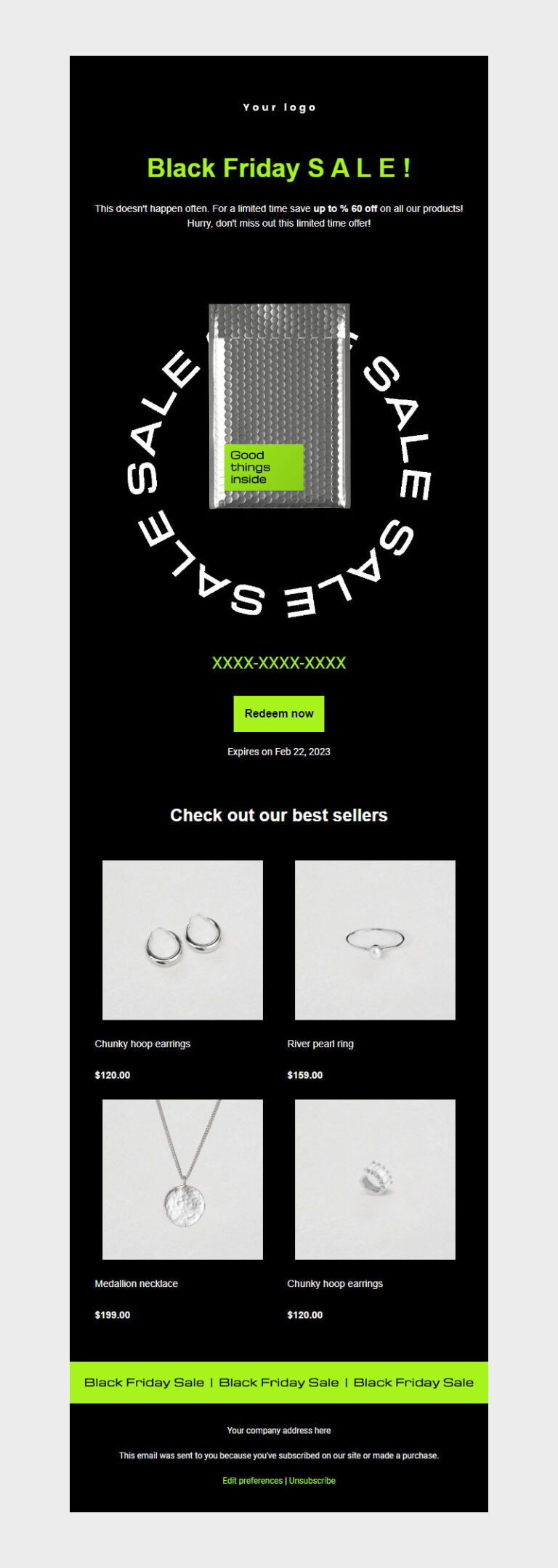 Free and Customizable Black Friday Newsletter Templates