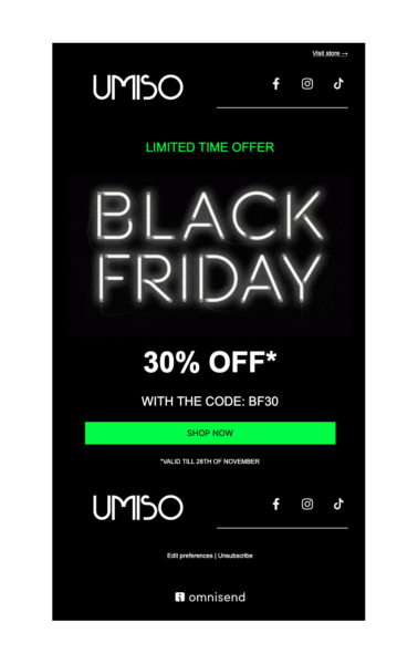 Free and Customizable Black Friday Newsletter Templates