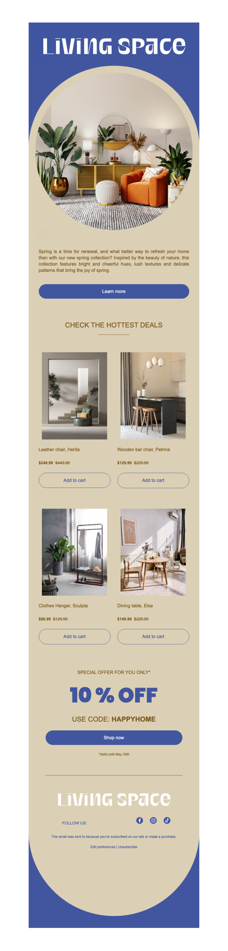 Free Email Newsletter Templates for Home & Decor