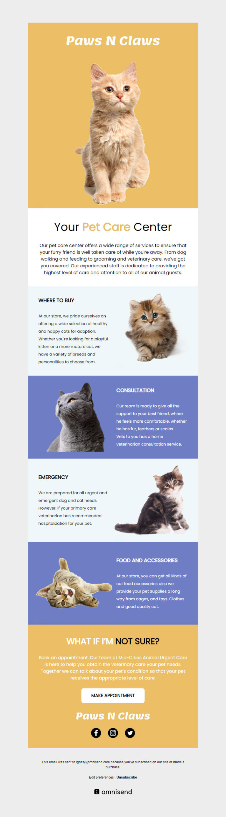 Free Pets Email Templates