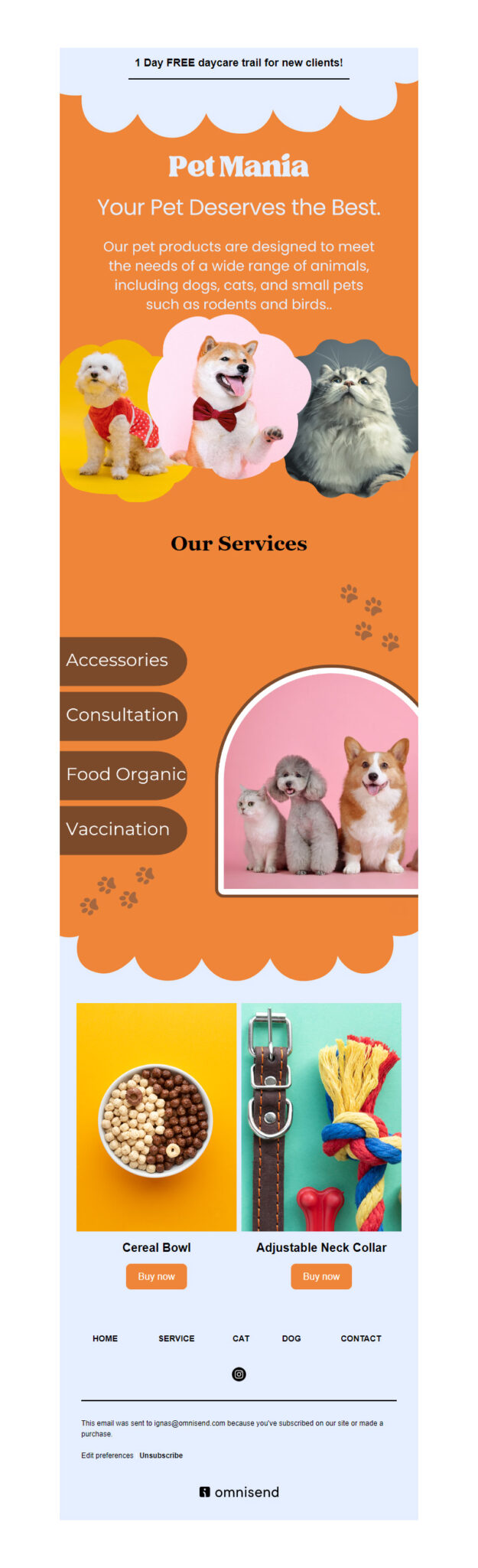 Free Pets Email Templates