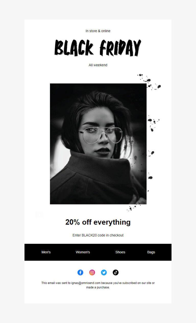 Free and Customizable Black Friday Newsletter Templates