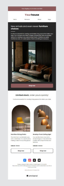 Free Email Newsletter Templates for Home & Decor